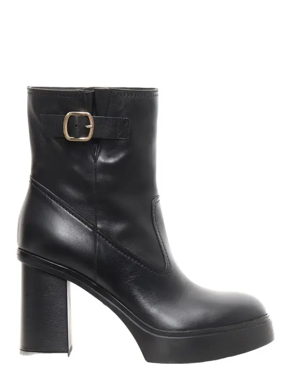 Santoni Heeled Ankle Boots - Black