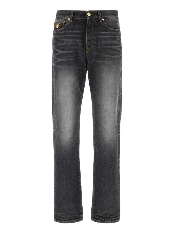 Versace Stone Wash Denim Jeans - Mediumblack