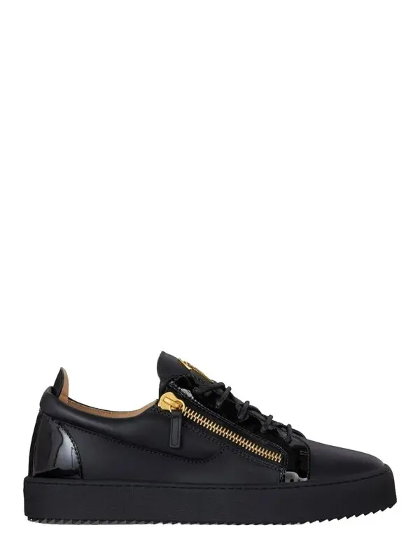 GIUSEPPE ZANOTTI Low-top Leather Sneakers - Black