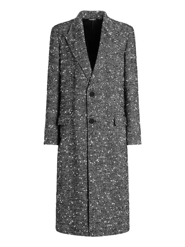 Dolce & Gabbana Herringbone Coat - Grey