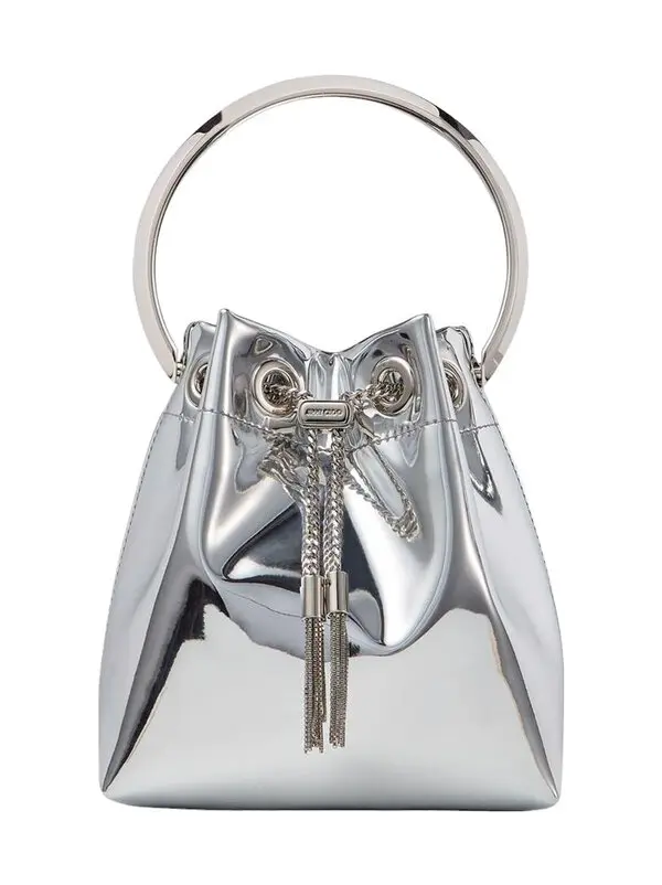 JIMMY CHOO Bon Bon Bucket Bag - White