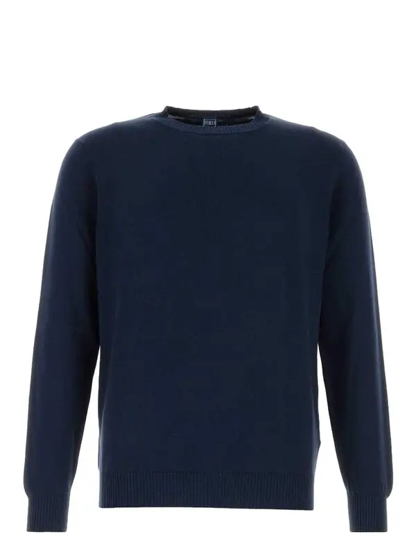 Fedeli Cotton Knitwear - Blue