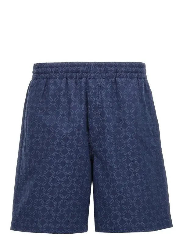 Givenchy Monogram Jacquard Bermuda Shorts - Blue