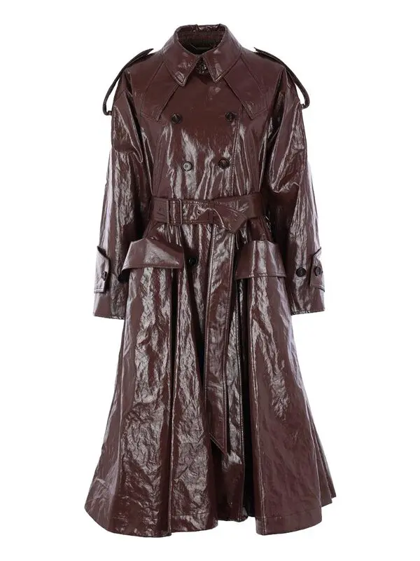 Chloé Long Trench Coat - Deep Purple