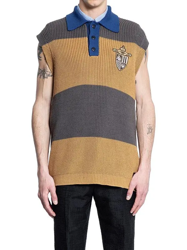 Fendi Striped Cotton Vest - Multicolor