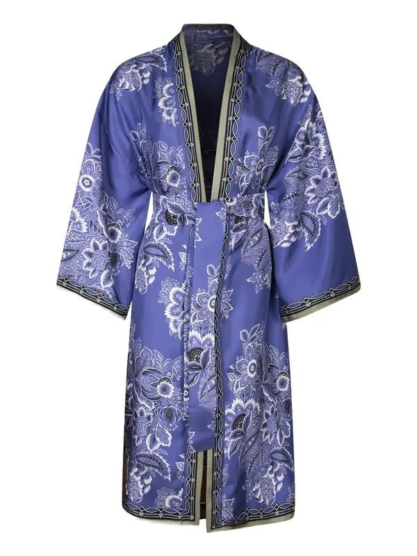 Etro Semi-sheer Caftan - Blue