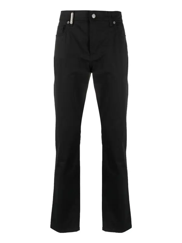 Moschino Mid-rise Straight-leg Trousers - Black