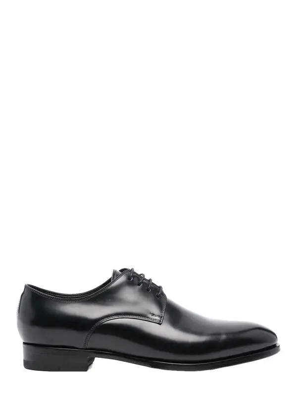Tagliatore Lace-up Leather Oxford Shoes - Blue