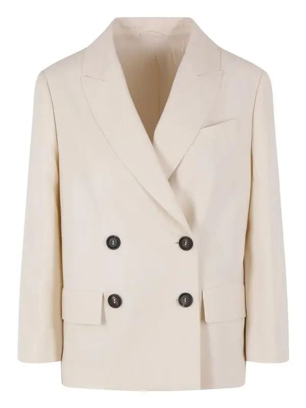 Brunello Cucinelli Double-breasted Jacket - White
