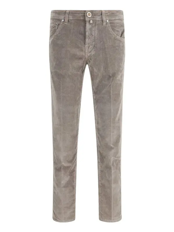 Jacob Cohen Corduroy Five-pocket Jeans - Elephant Grey