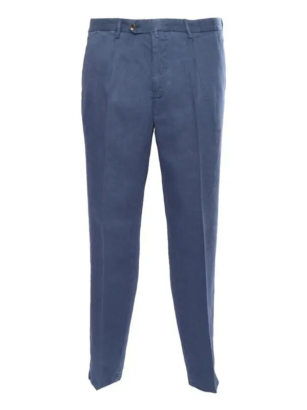 BRIGLIA 1949 Flat Front Trousers - Blue