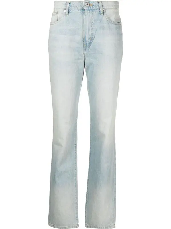 Kenzo High-waisted Straight-leg Jeans - Grey