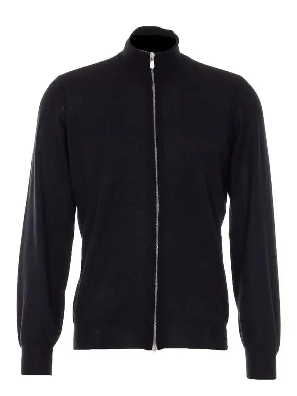 Brunello Cucinelli Cardigan With Frontal Zip Closure - Black