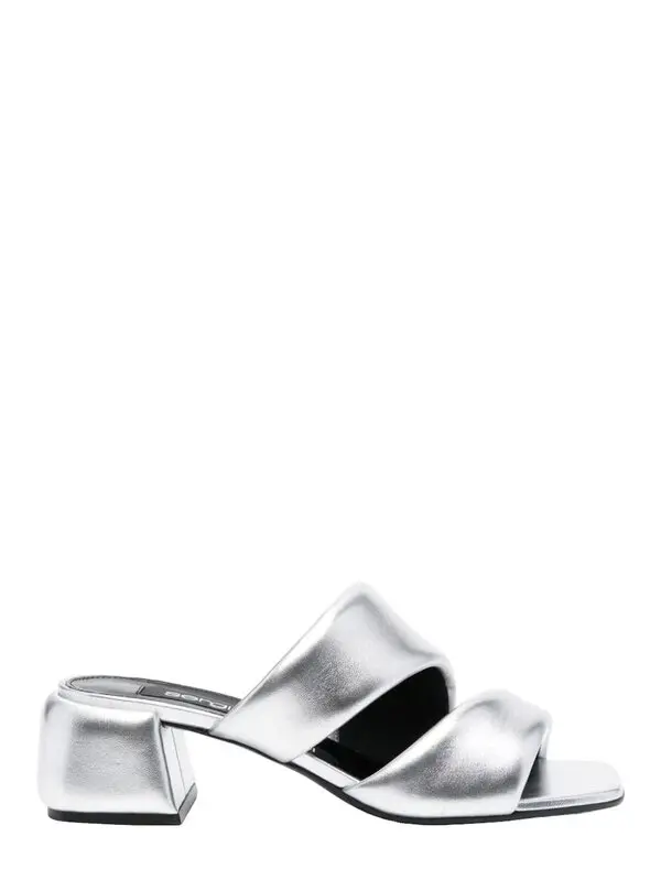 SERGIO ROSSI Padded Sandals - Silver