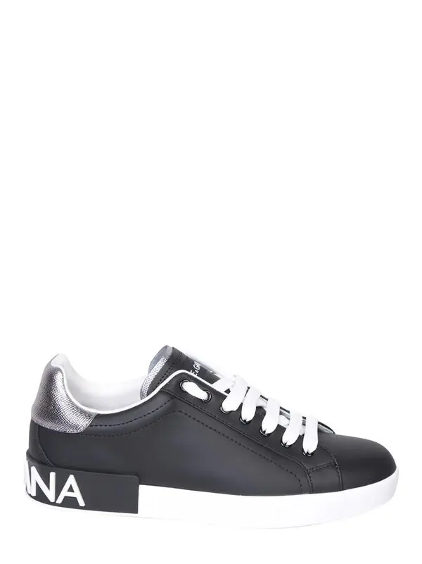 Dolce & Gabbana Leather Sneakers - Black