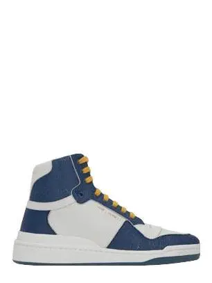 Saint Laurent High-top Sneakers - Off White + Navy