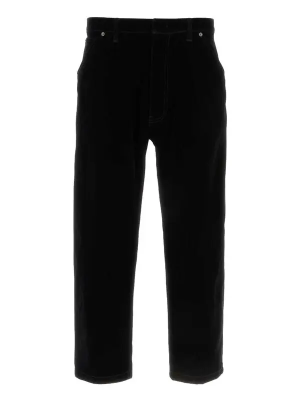 Prada Velvet Denim Pants - Black