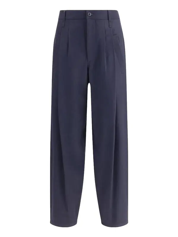Giorgio Armani Lightweight Wool Pants - Blue