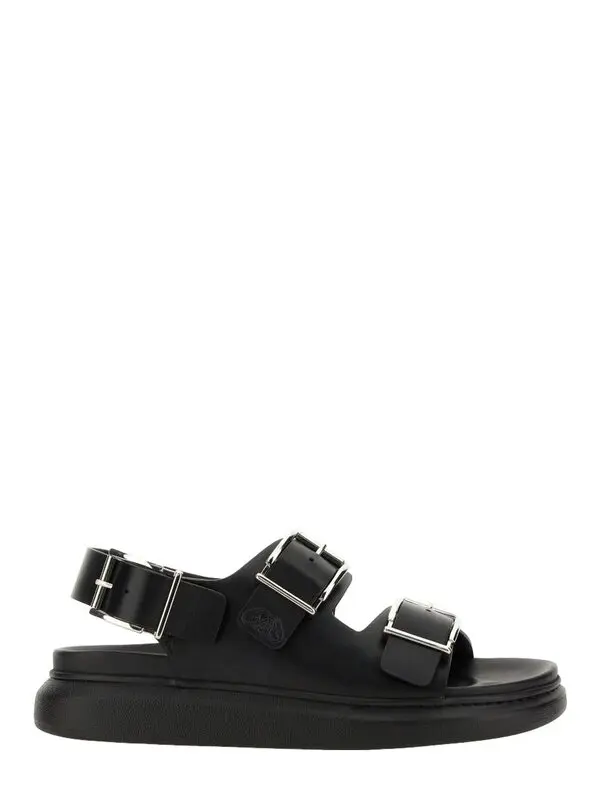 Alexander McQueen Leather Sandal - Black