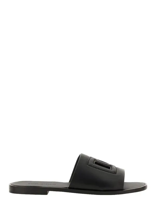 Dolce & Gabbana Logo Sandal - Black