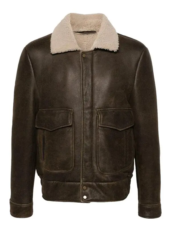SALVATORE SANTORO Jacket With Shearling Lining - Brown