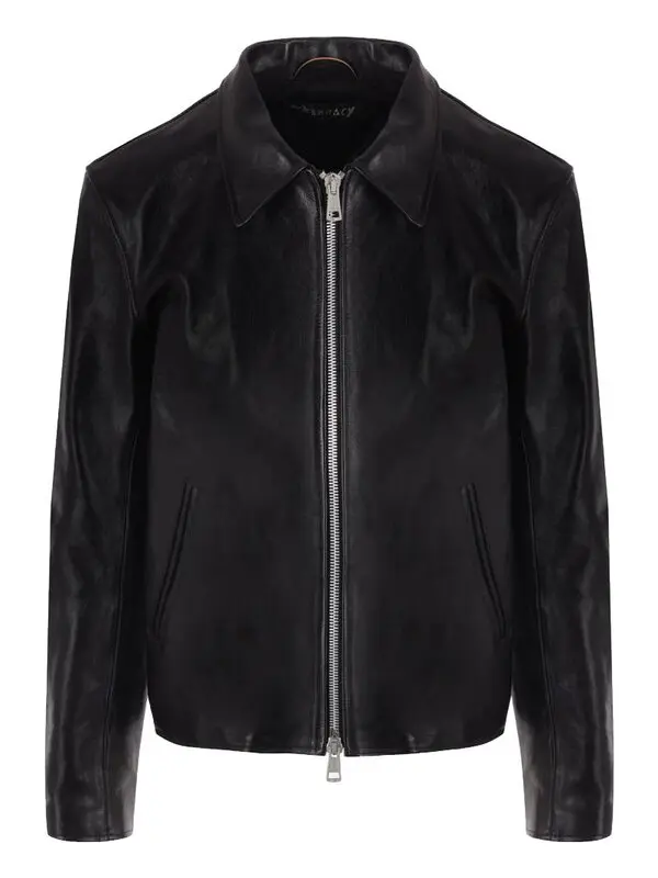 Our Legacy Leather Jacket - Dyed Black