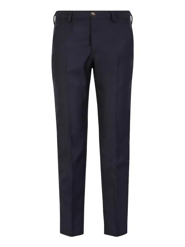 PT TORINO Tapered Wool-blend Trousers - Blue