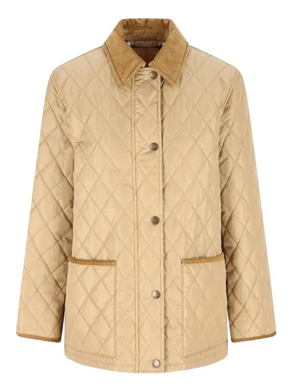 Burberry Quilted Nylon Jacket - Flax/sand Ip Check
