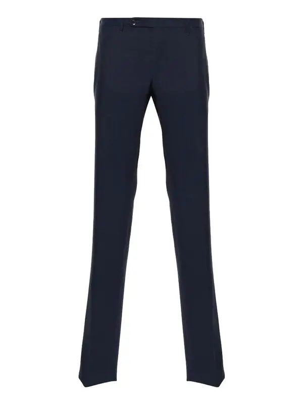 ROTA Slim-cut Wool Blend Pants - Blue