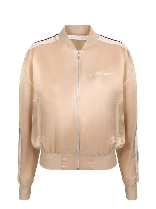 Palm Angels Sporty Bomber Jacket - Beige