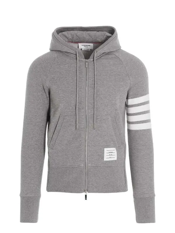 Thom Browne 4-bar Hoodie - Gray