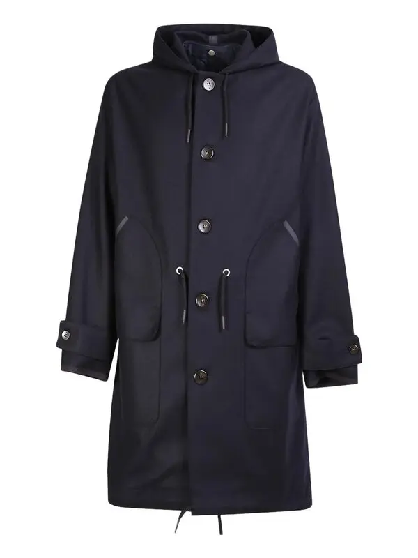 PT TORINO Hooded Coat - Blue