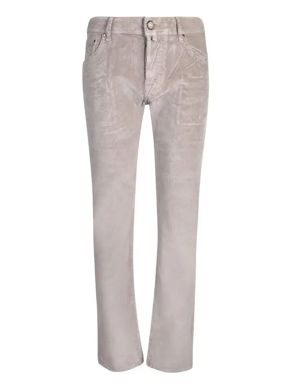 Jacob Cohen Ribbed Velvet Trousers - Beige