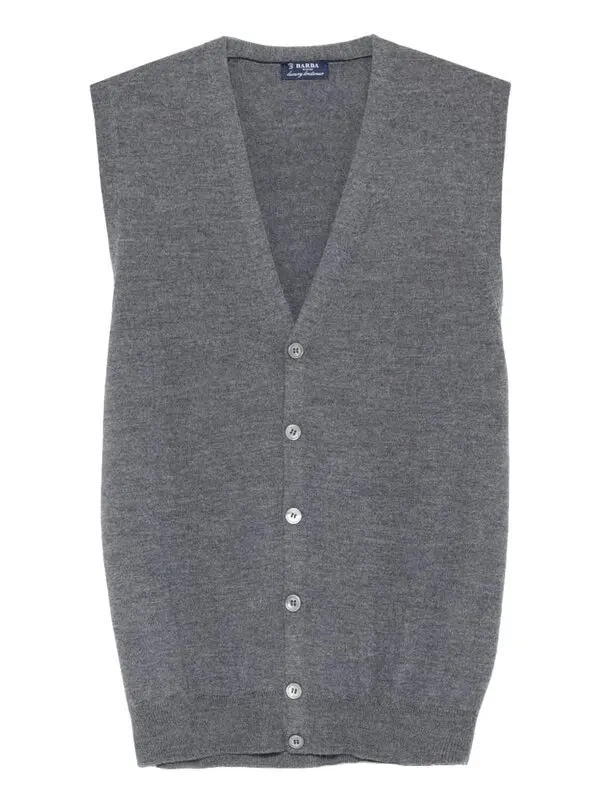 BARBA NAPOLI Buttoned Vest - Grey