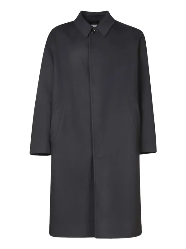 LARDINI Tailored Wool Coat - Black