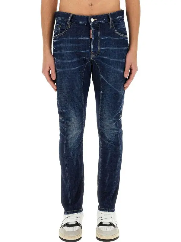 Dsquared2 Tidy Biker Skinny Jeans - Navy