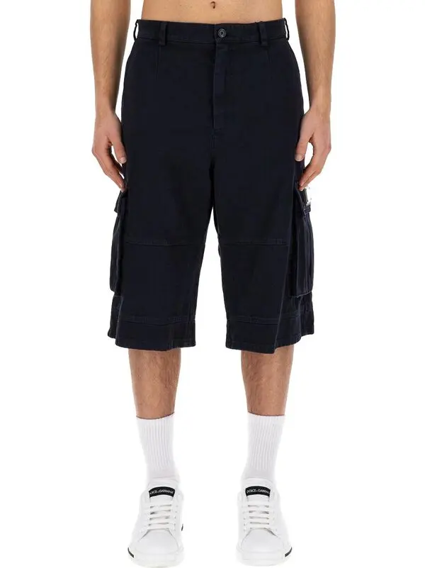 Dolce & Gabbana Regular Fit Cargo Bermuda - Blue
