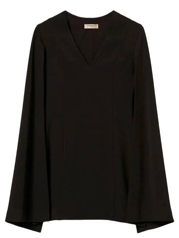 TWINSET Cape Effect Dress - Black
