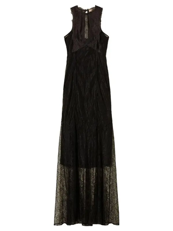 TWINSET Long Dress With Applique - Black