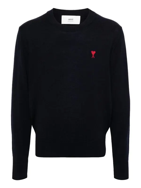 Ami Signature De Coeur Sweater - Blue