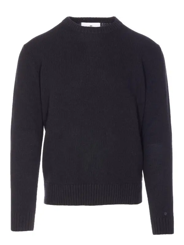 SEVEN GAUGE Crewneck Long Sleeve Sweater - Black