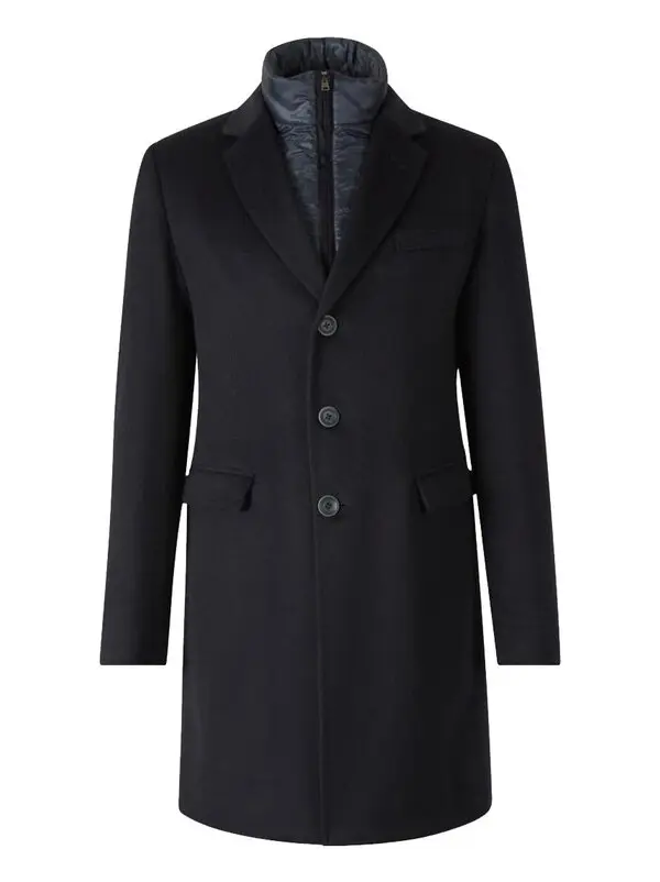 Herno Chester Wool Coat - Navy Blue