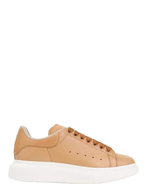 Alexander McQueen Leather Sneakers - Beige