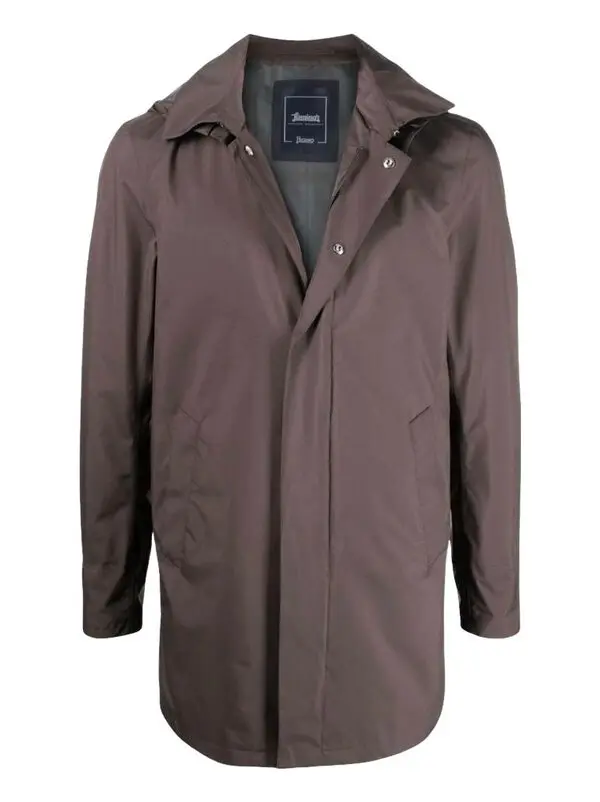 Herno Carcoat With Detachable Hood - Brown