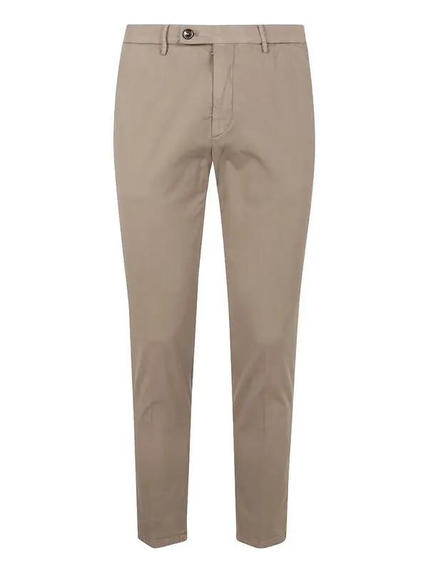 MICHAEL COAL Capri Trousers With American Pockets - Brown