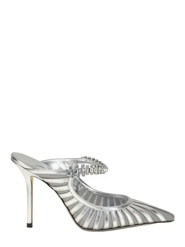 JIMMY CHOO Bing 100 Sabots - Silver