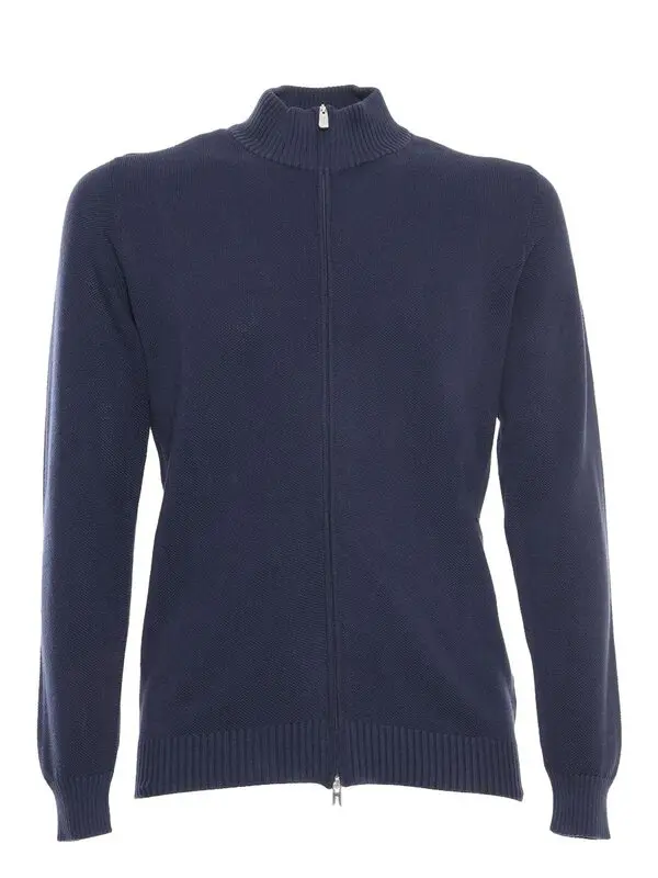 Fedeli Supima Dusty Pullover - Blue