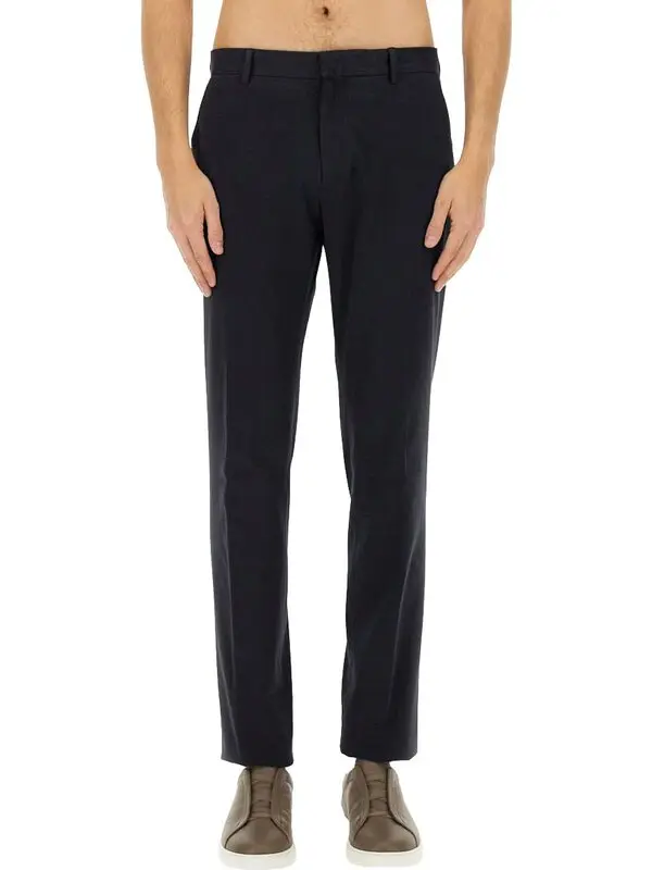 Zegna Straight Leg Trousers - Blue