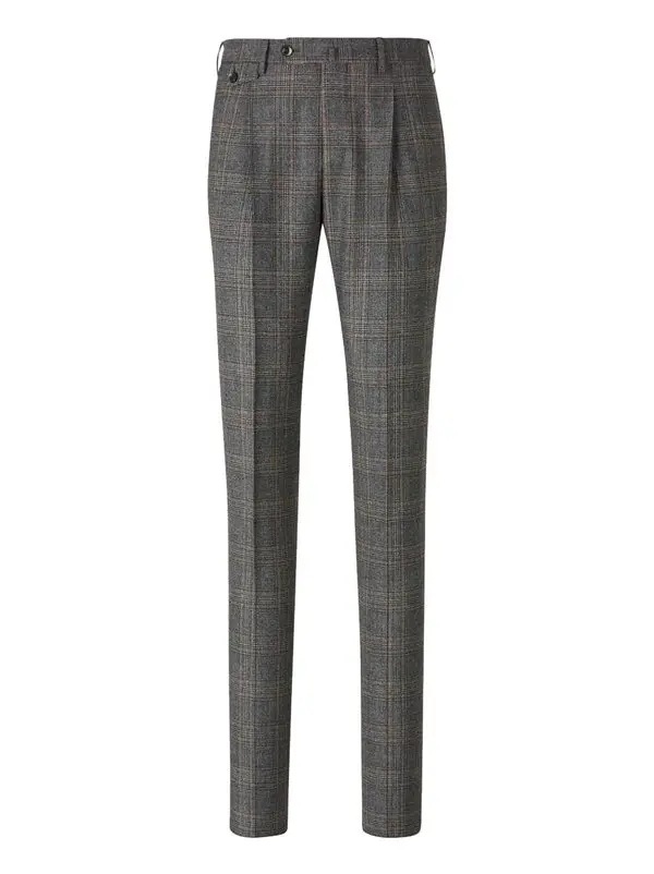 PT TORINO Prince Of Wales Patterned Trousers - Grey