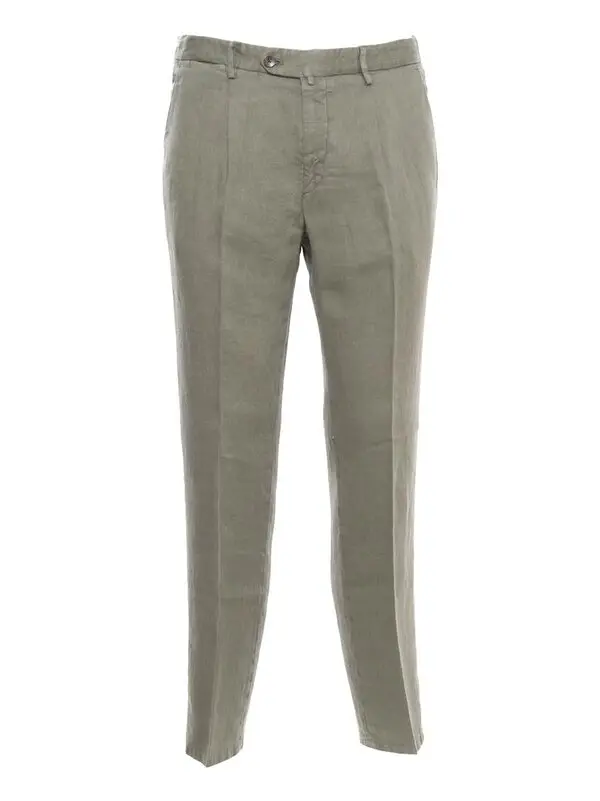 BRIGLIA 1949 Flat Front Trousers - Green